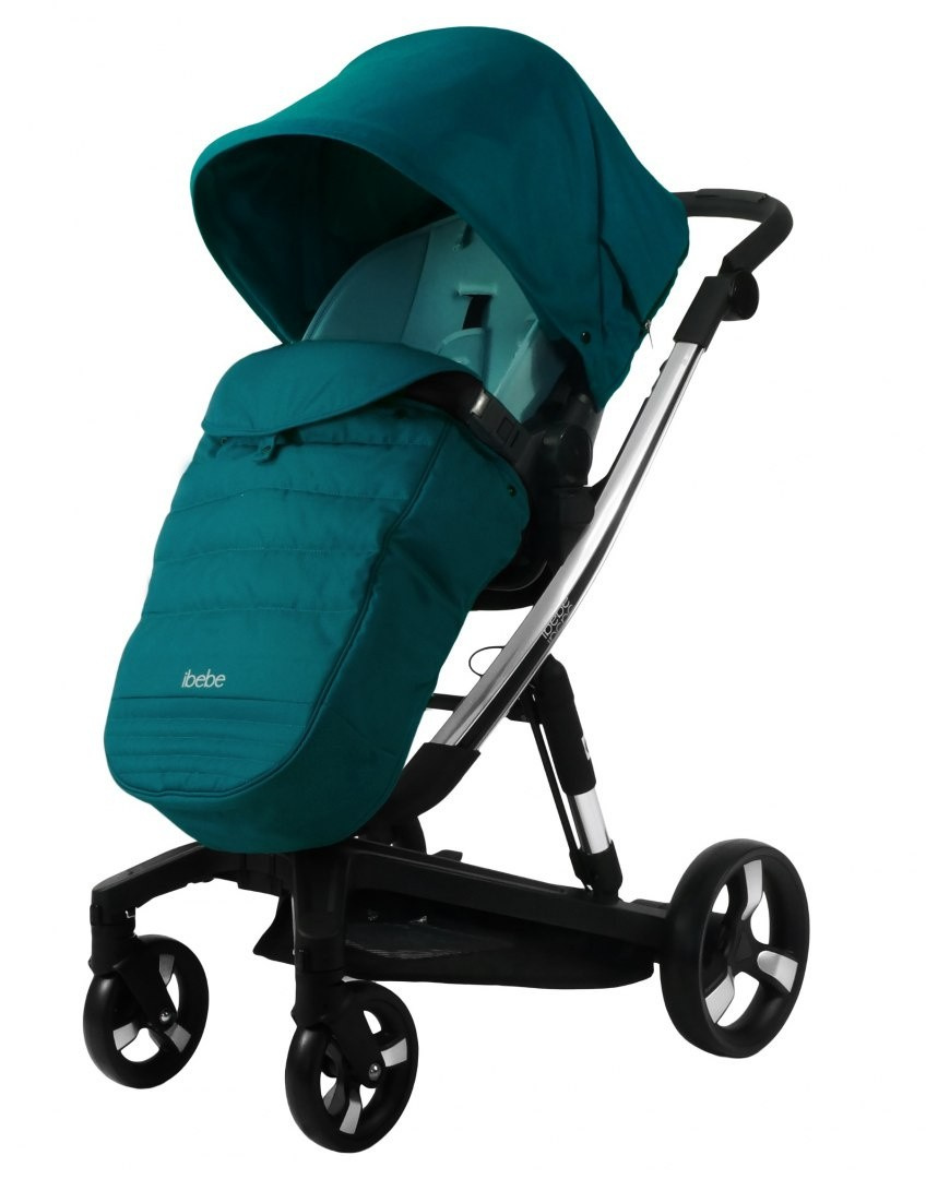 Wózek Ibebe I-STOP 2w1 (stelaż chromowany), turkusowy (outlet) | Wózki ...